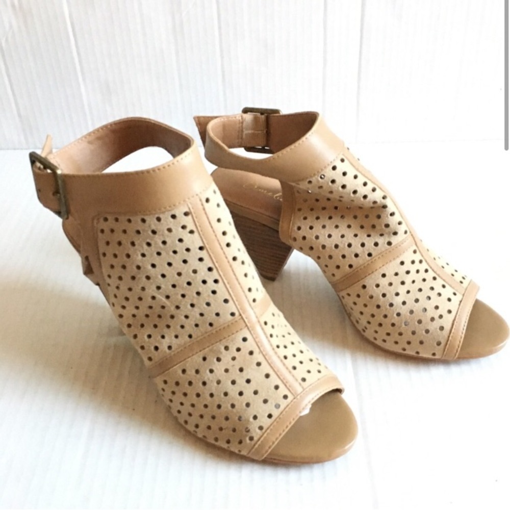 Amelia Grace Lasered Cut Peep Toe - Gem